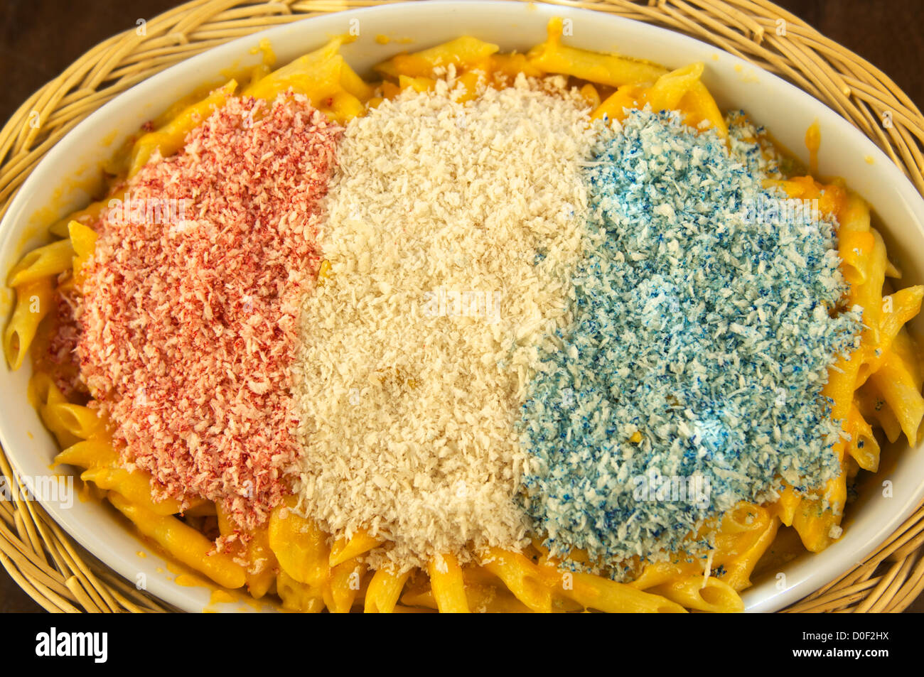 Red, white and blue macaroni and cheese. This is a Patriotic Dish ...