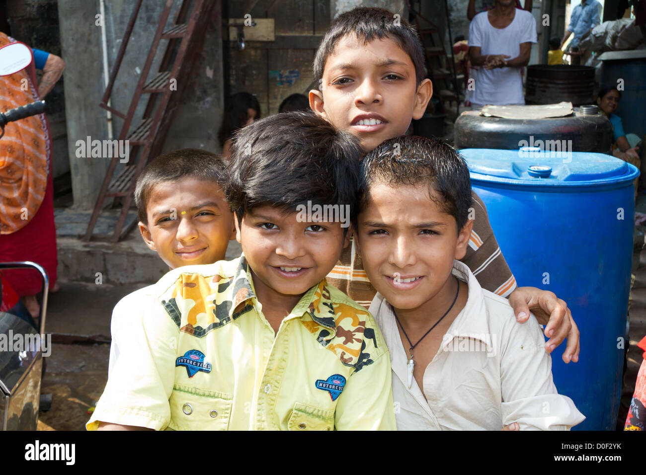 Young Boys in the Dharavi Slum in Mumbai, India Stock Photo - Alamy