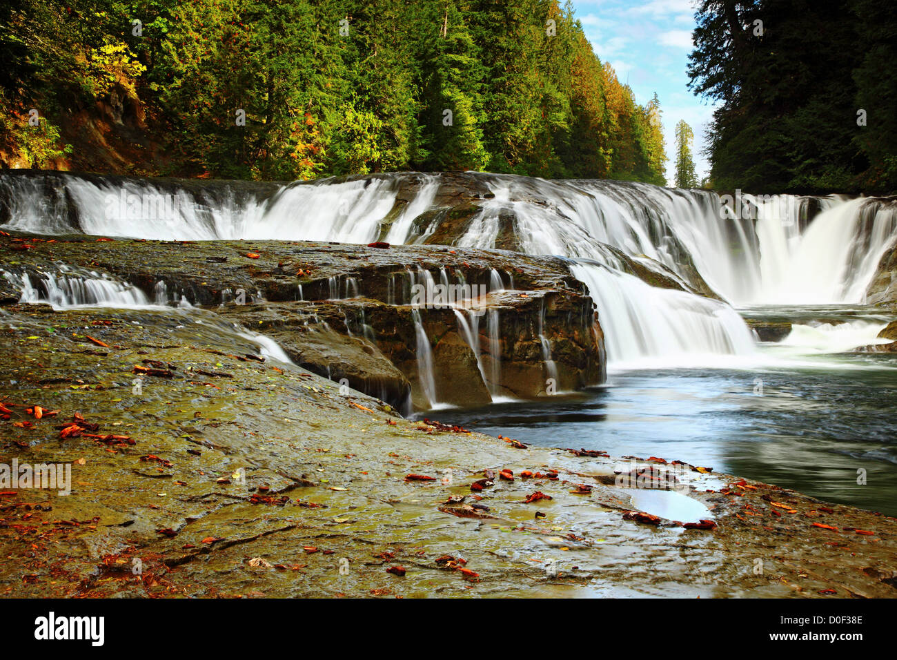 Middle Lewis River Falls Stock Photo - Alamy