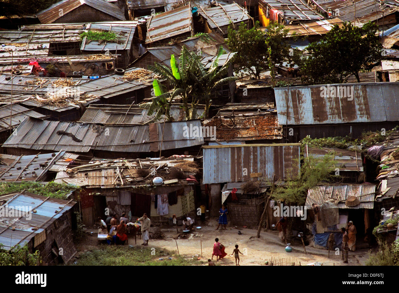 View of the Overcrowded Slums of Dhaka, Bangladesh Stock Photo, Royalty ...