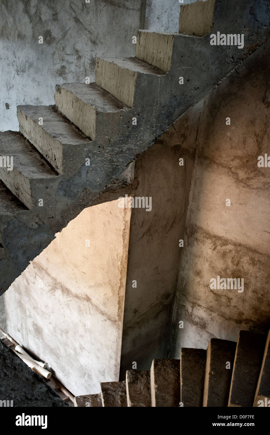 Concrete Stairs Winding High Resolution Stock Photography and Images ...