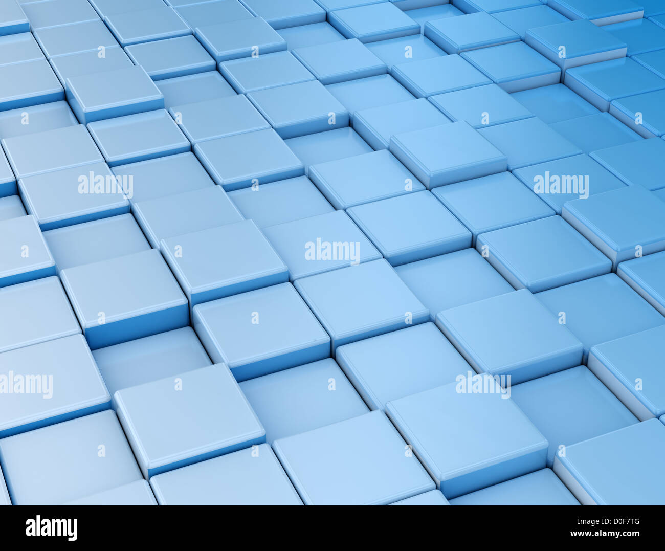 Blue reflective metal cubes Stock Photo - Alamy