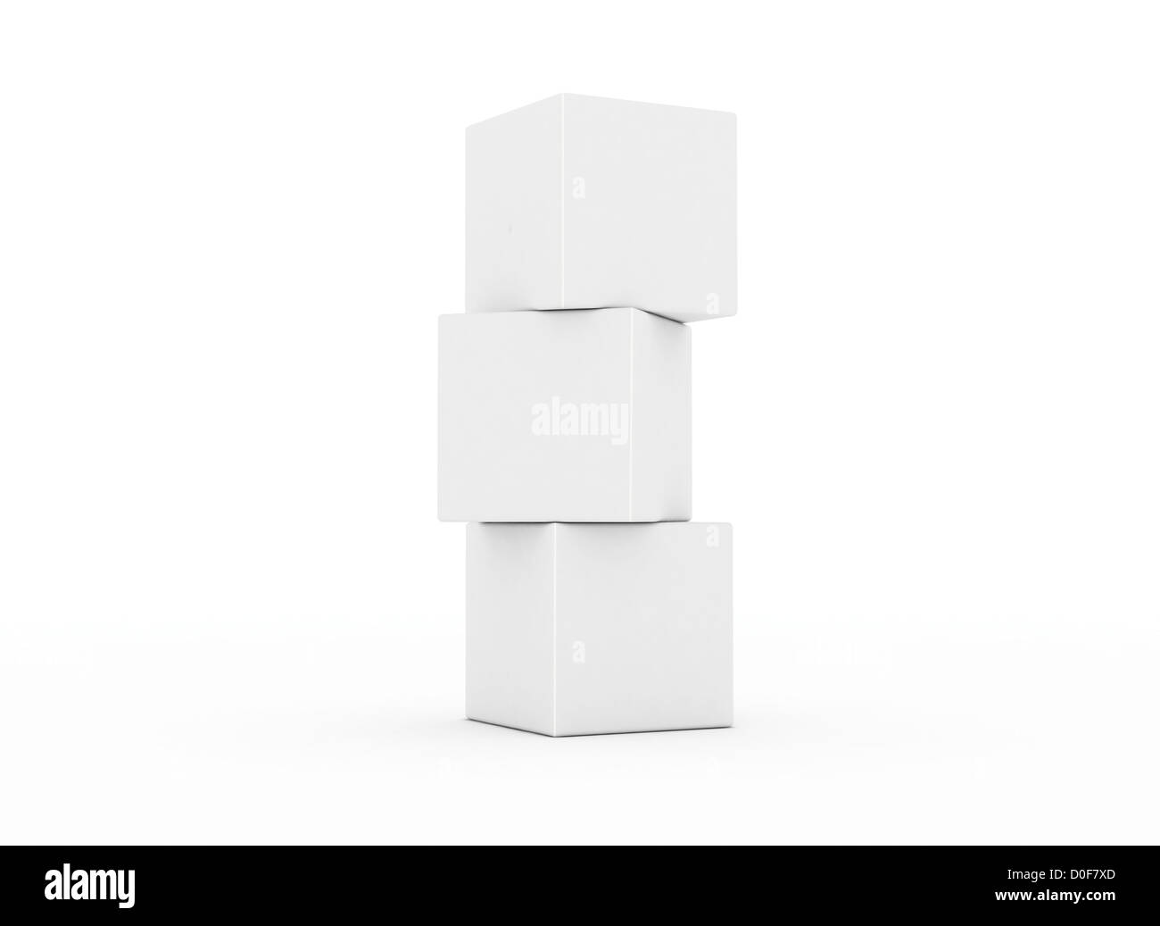 Cubes stacked building concept 3d Stock Photo - Alamy