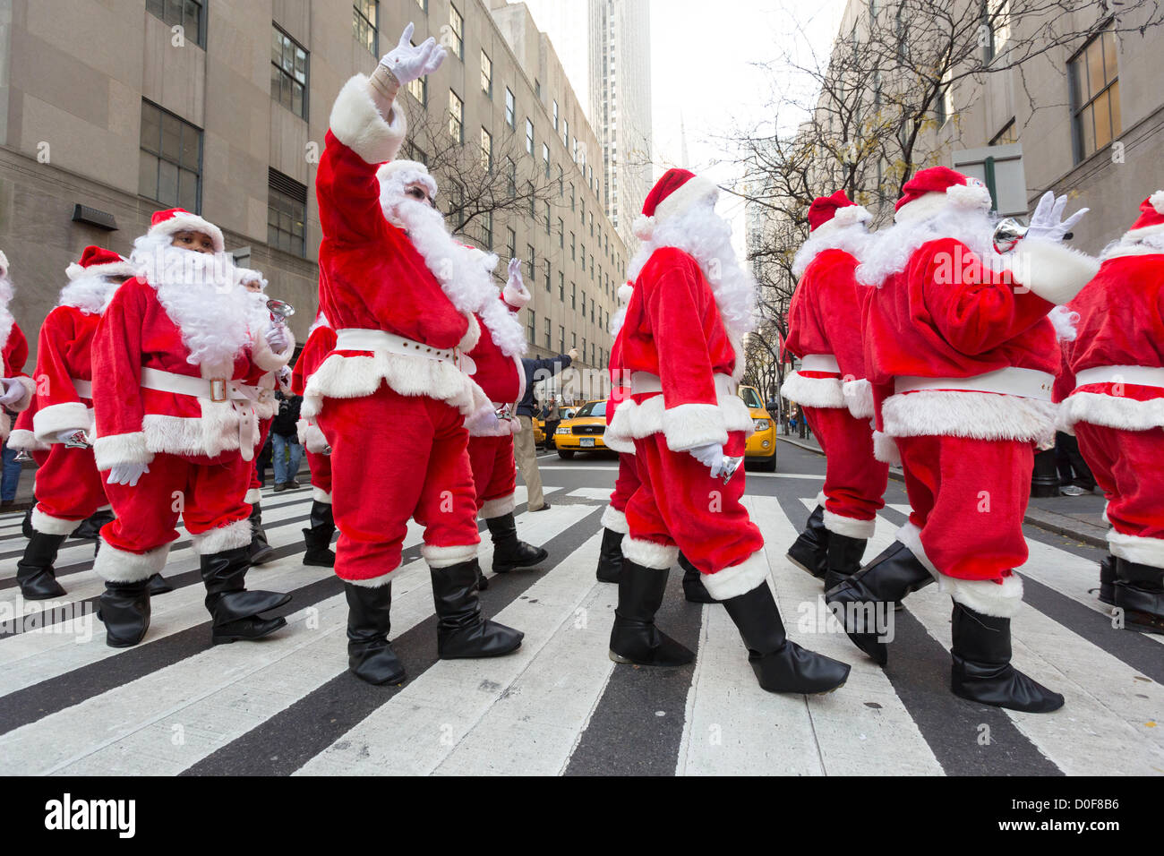Nov. 22, 2012 - New York, NY, USA - Santas march through New York City ...