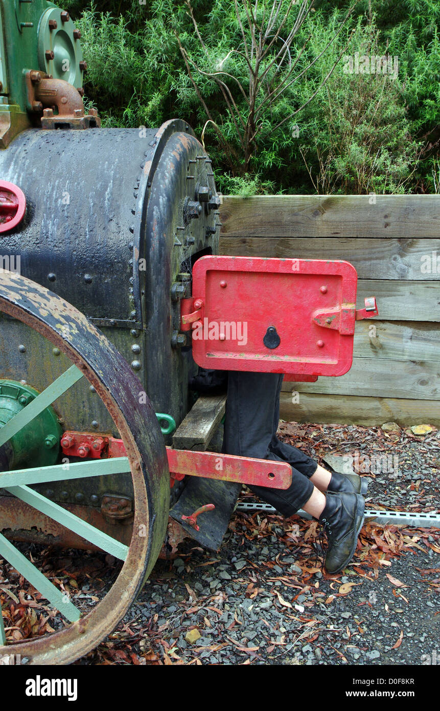 steam engine and engineer Stock Photo - Alamy