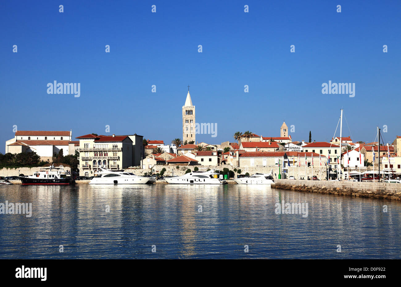 Rab town harbor, Island of Rab, Croatia Stock Photo - Alamy