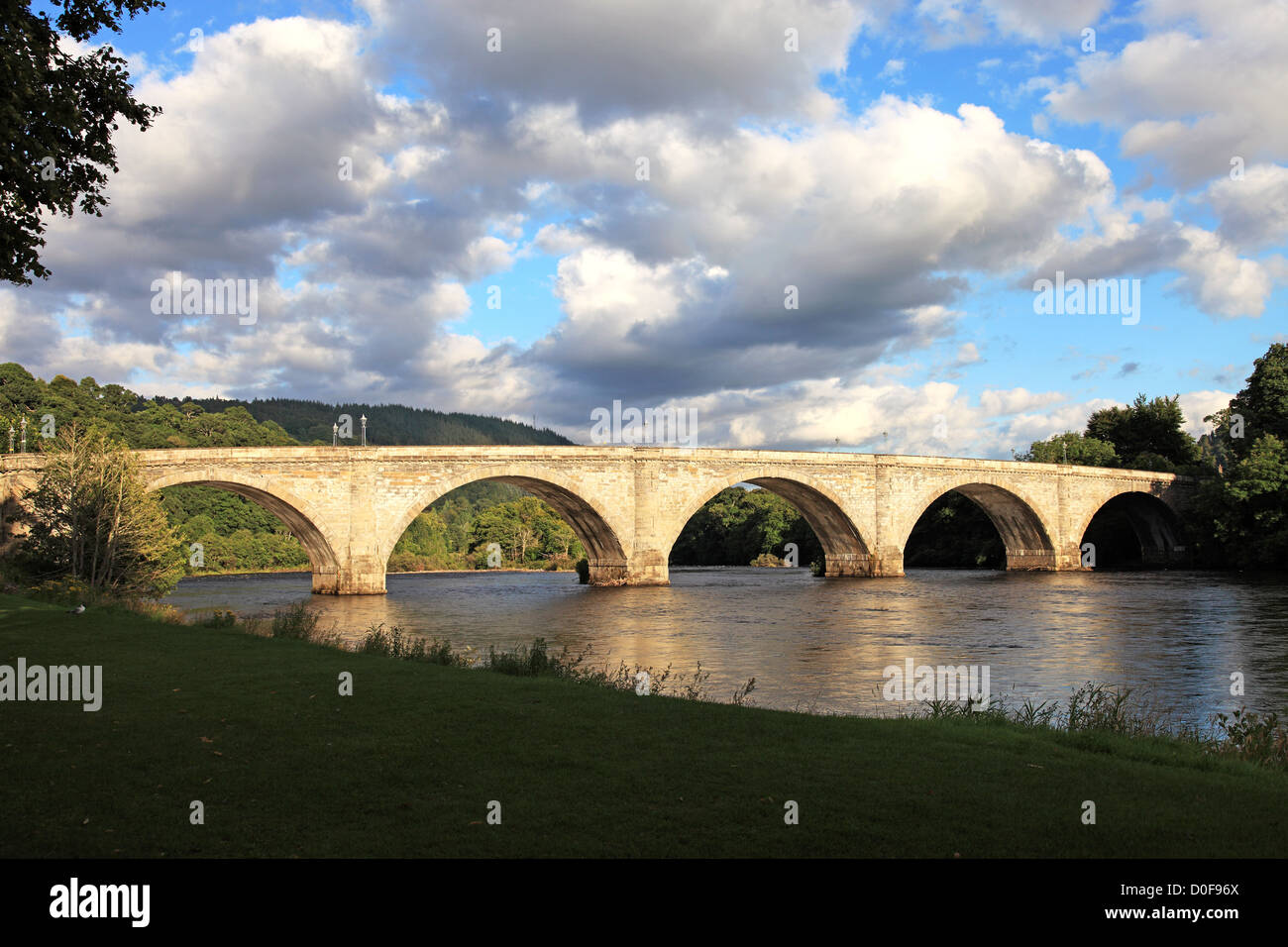 Telford stone Bridge crossing the River Tay Dunkeld Scotland UK Stock ...