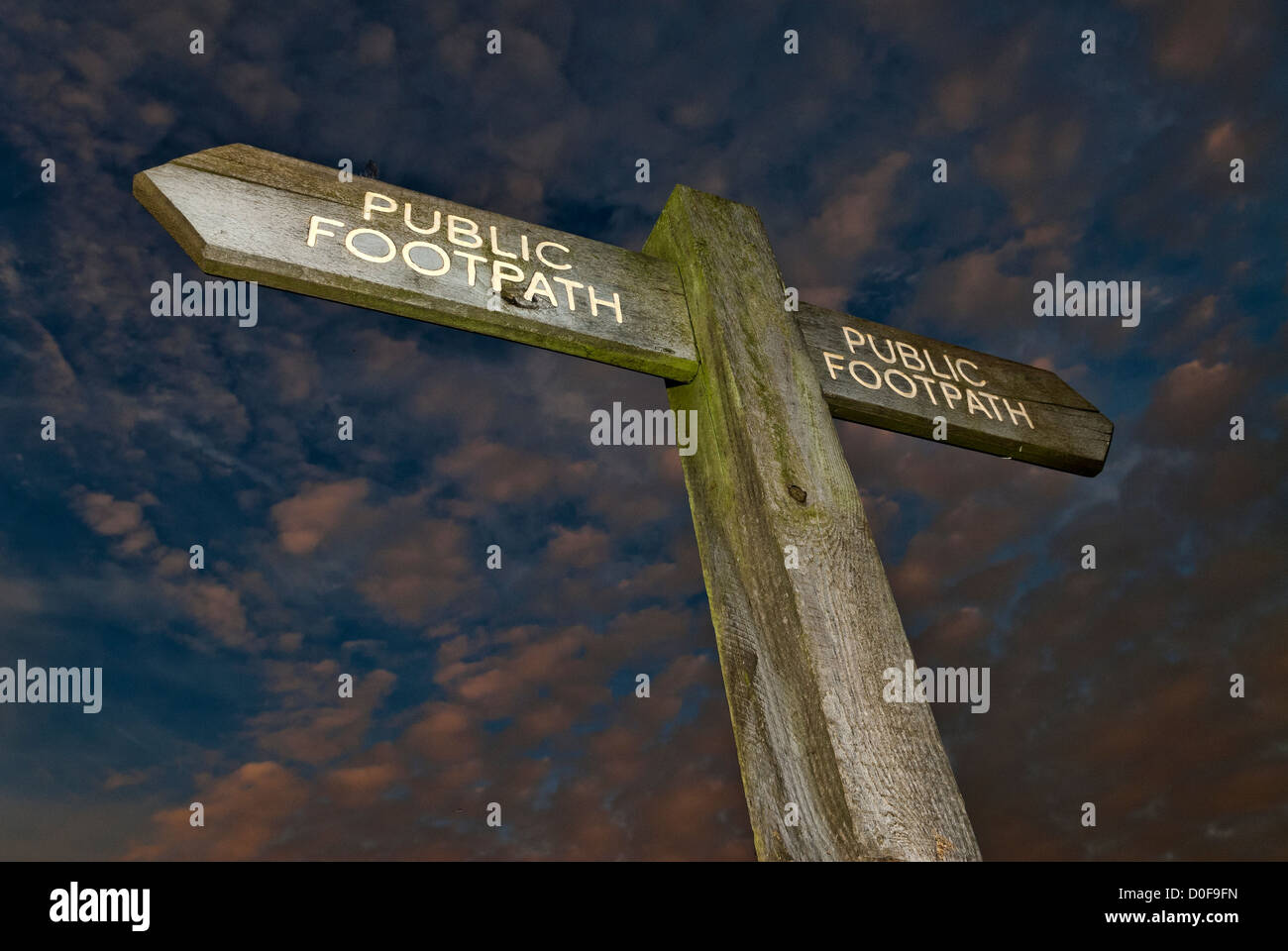 A Public Footpath Sign Stock Photo - Alamy