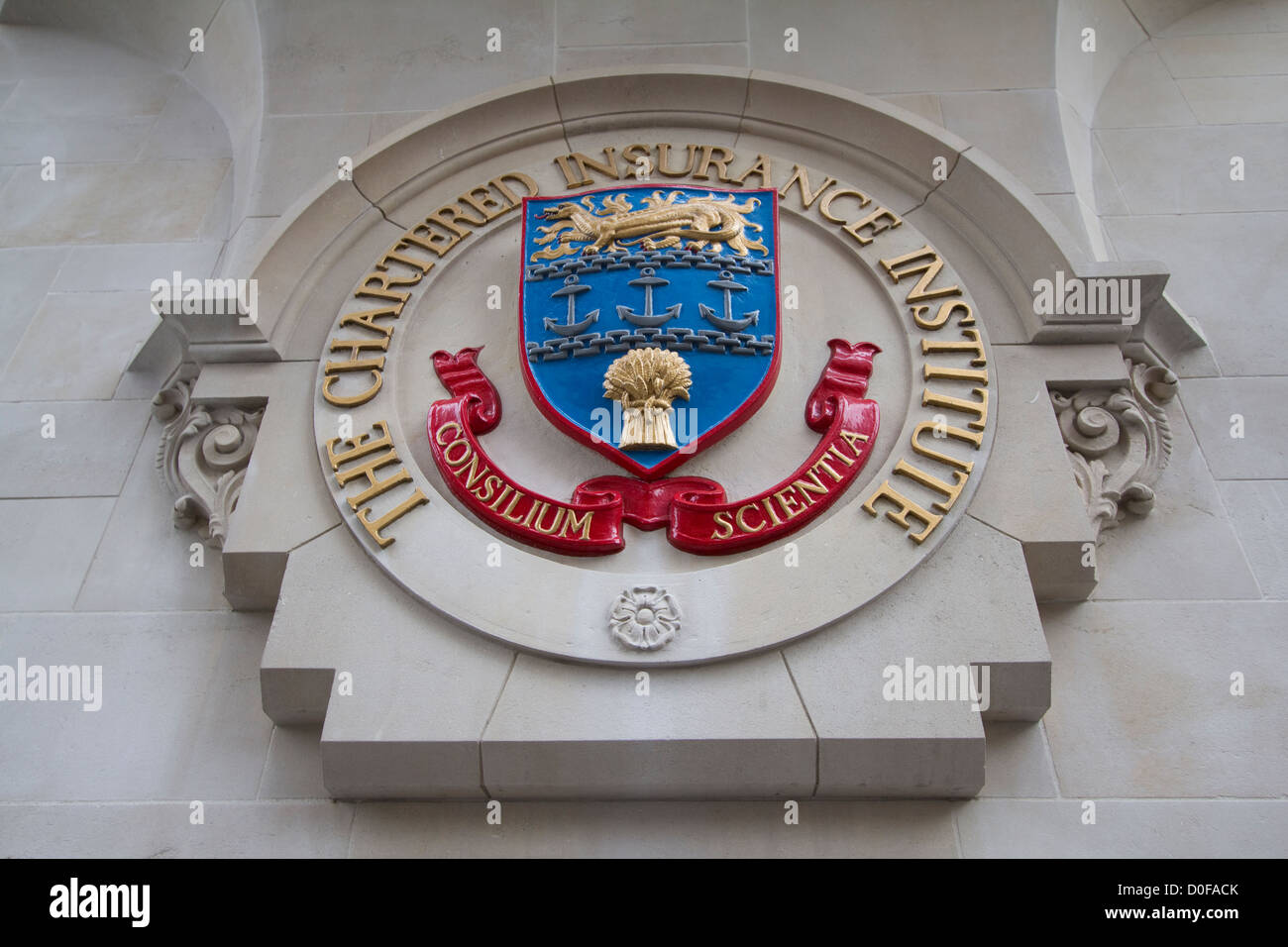 The chartered insurance institute sign consilium scientia london Stock ...