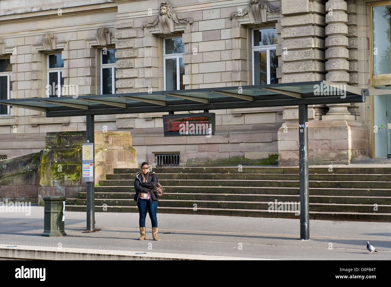 France, Alsace, Strasbourg, bus station Stock Photo - Alamy
