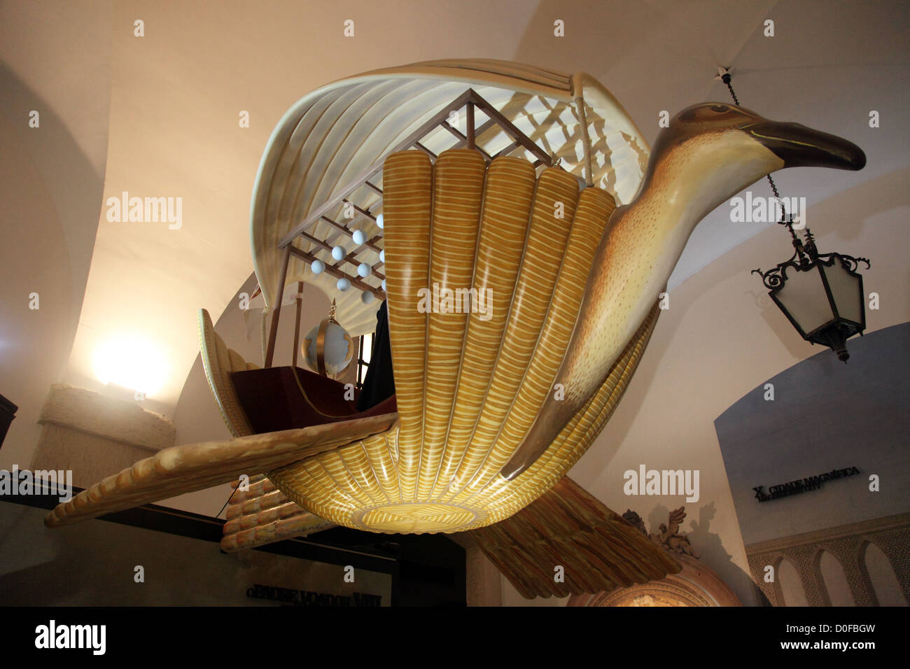 Passarola, Bartholomew Gusmao's 1709 design for an airship, exhibited ...