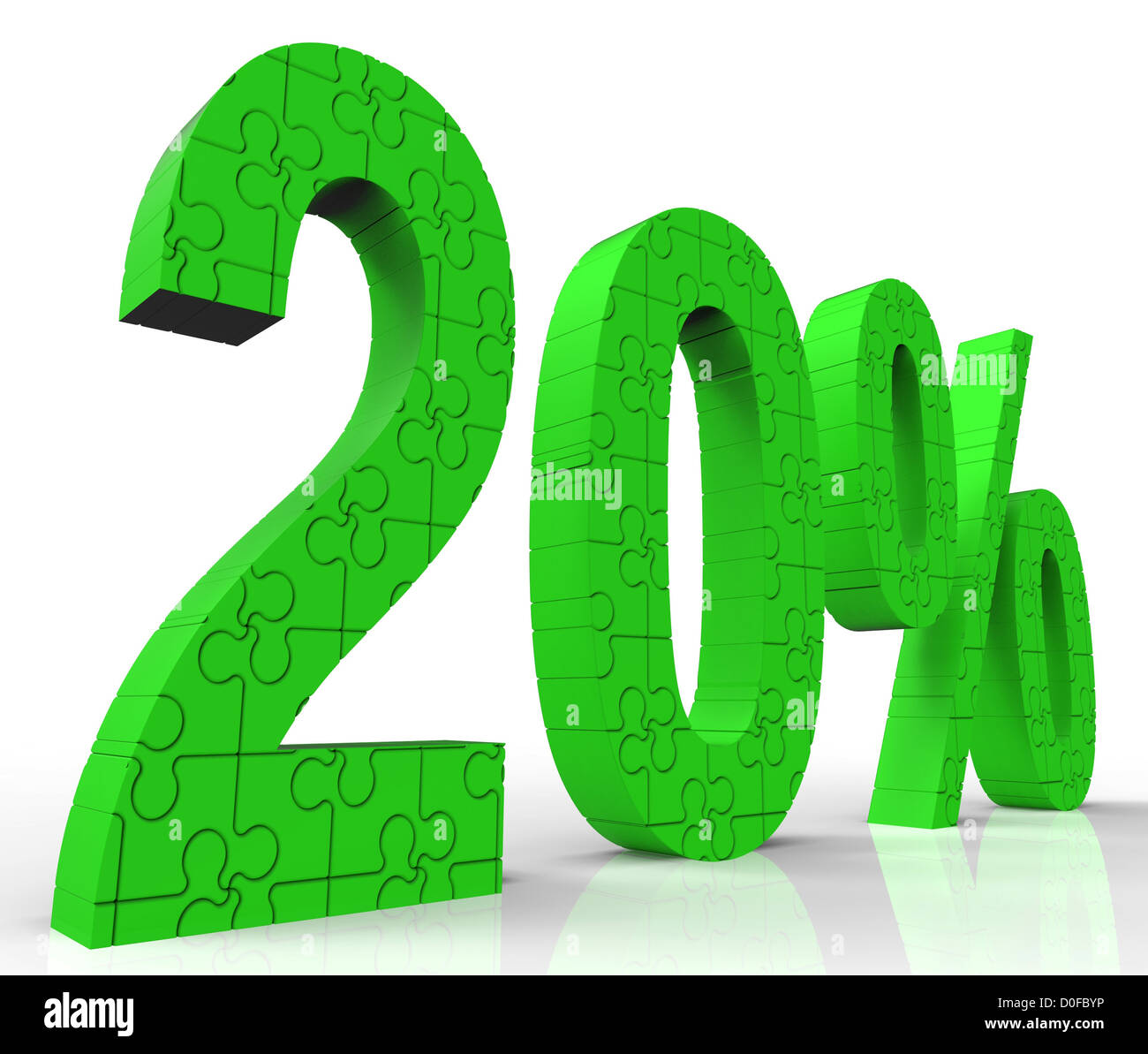 20% Sign Shows Cheap Products And Bargain Stock Photo - Alamy