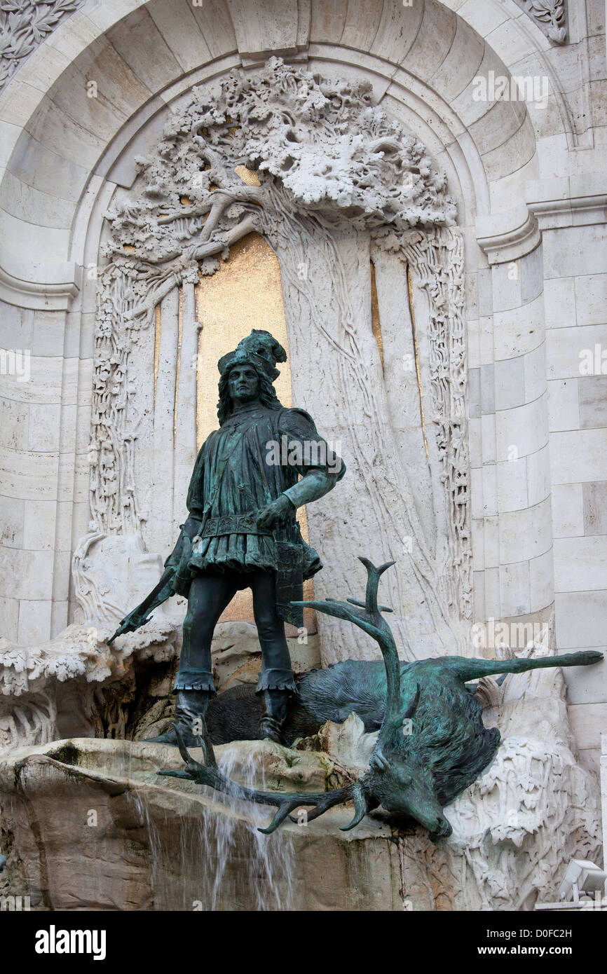 The statue of king of hungary matthias corvinus hi-res stock ...