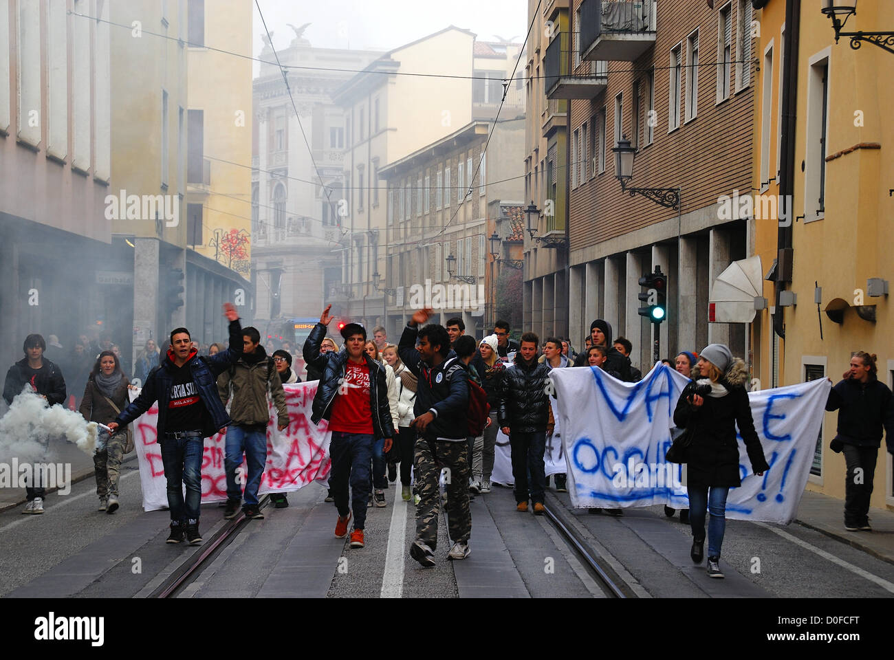 November 24th 2012, Padua, Italy : general strike of students and ...