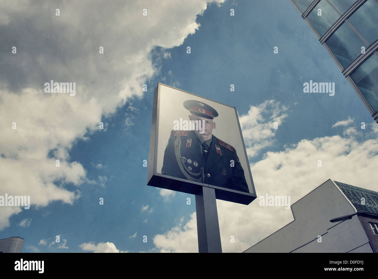 CHECKPOINT CHARLIE POSTER Stock Photo - Alamy