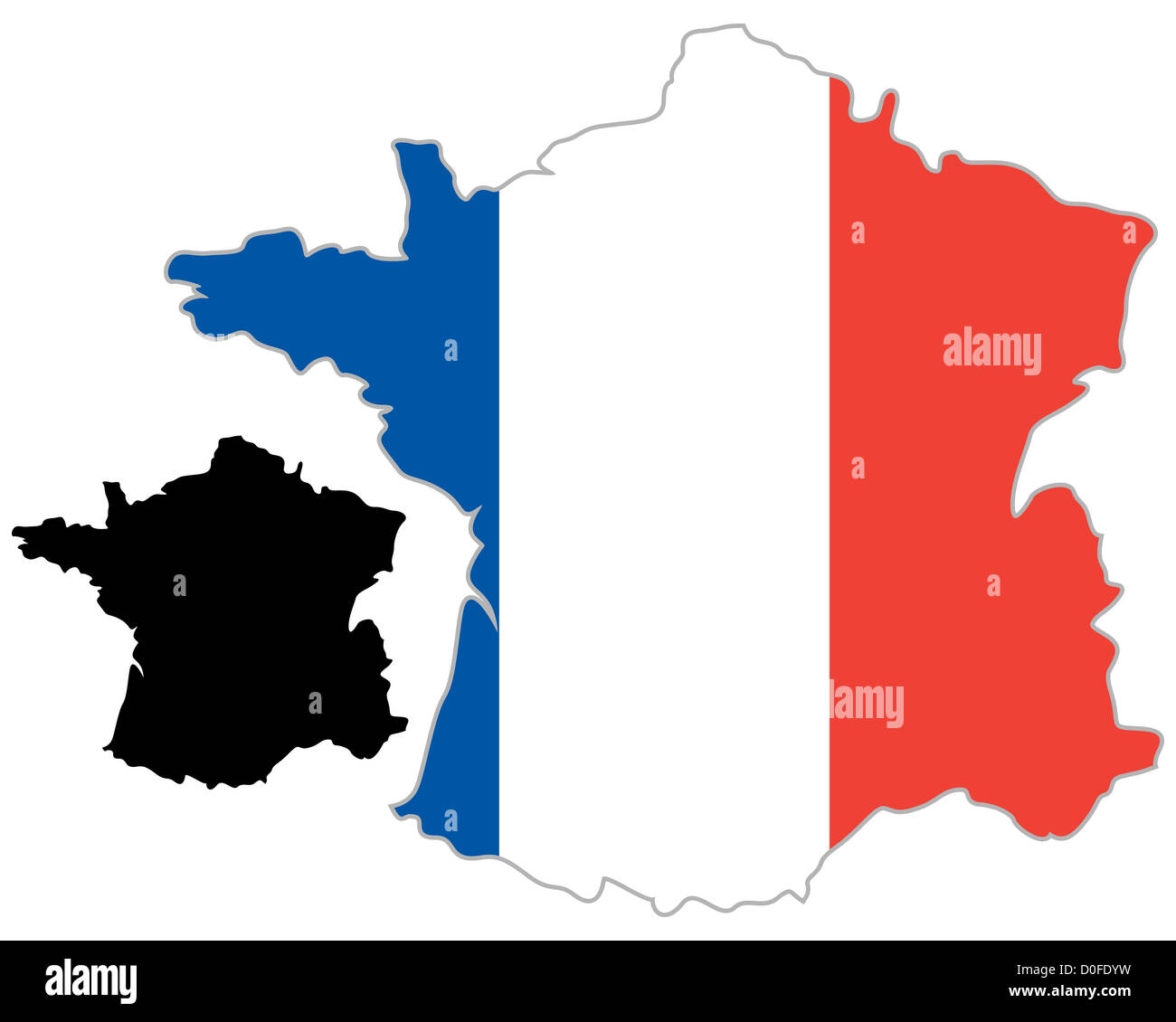 France map flag on a white background. Vector illustrator Stock Photo ...