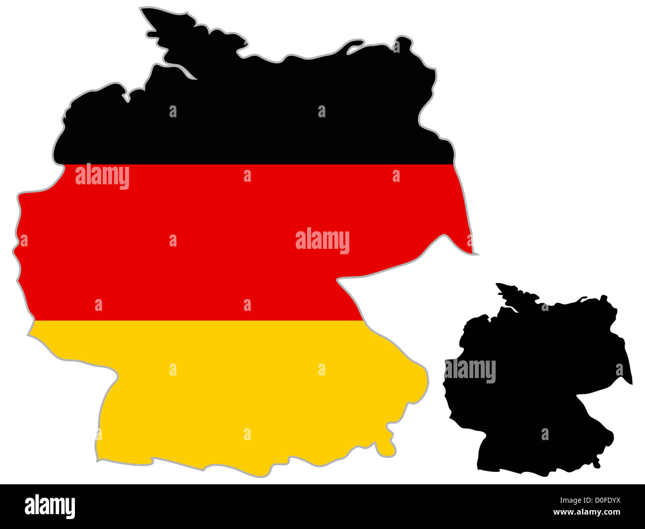 Germany map flag on a white background. Vector illustrator Stock Photo ...