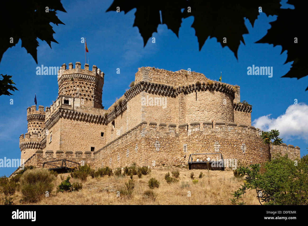 Castle of the Mendoza in Manzanares El Real Madrid Spain Castillo de ...
