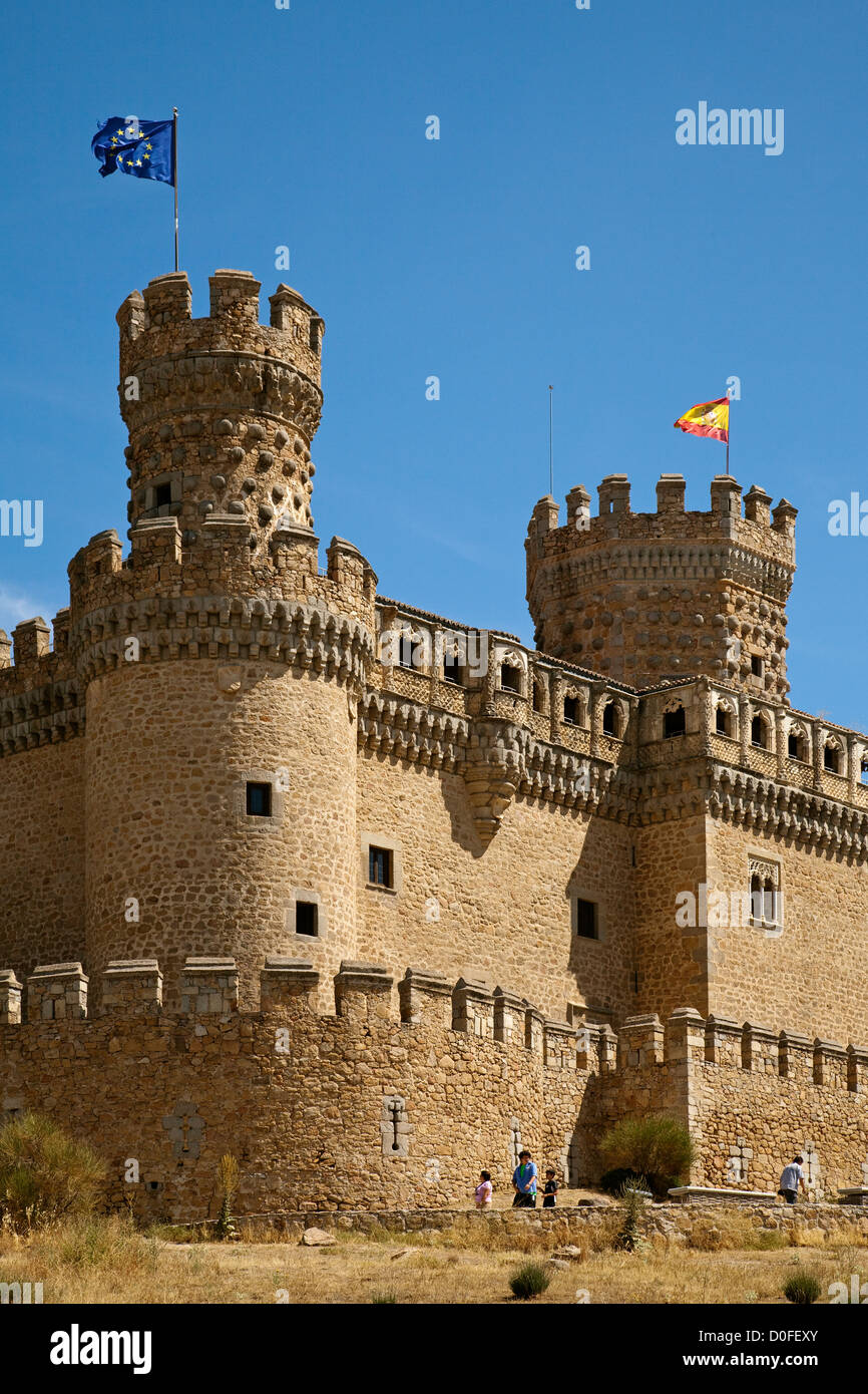 Castle of the Mendoza in Manzanares El Real Madrid Spain Castillo de ...