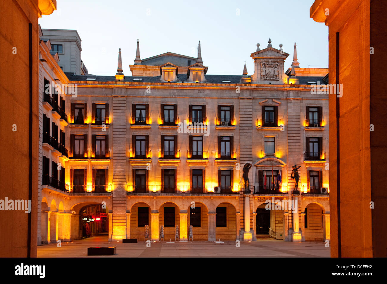 Porticada Square in the historic center of Santander Cantabria Spain ...