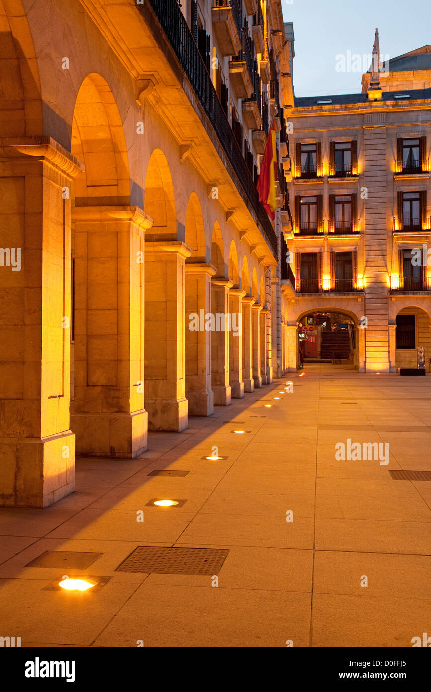 Porticada Square in the historic center of Santander Cantabria Spain ...