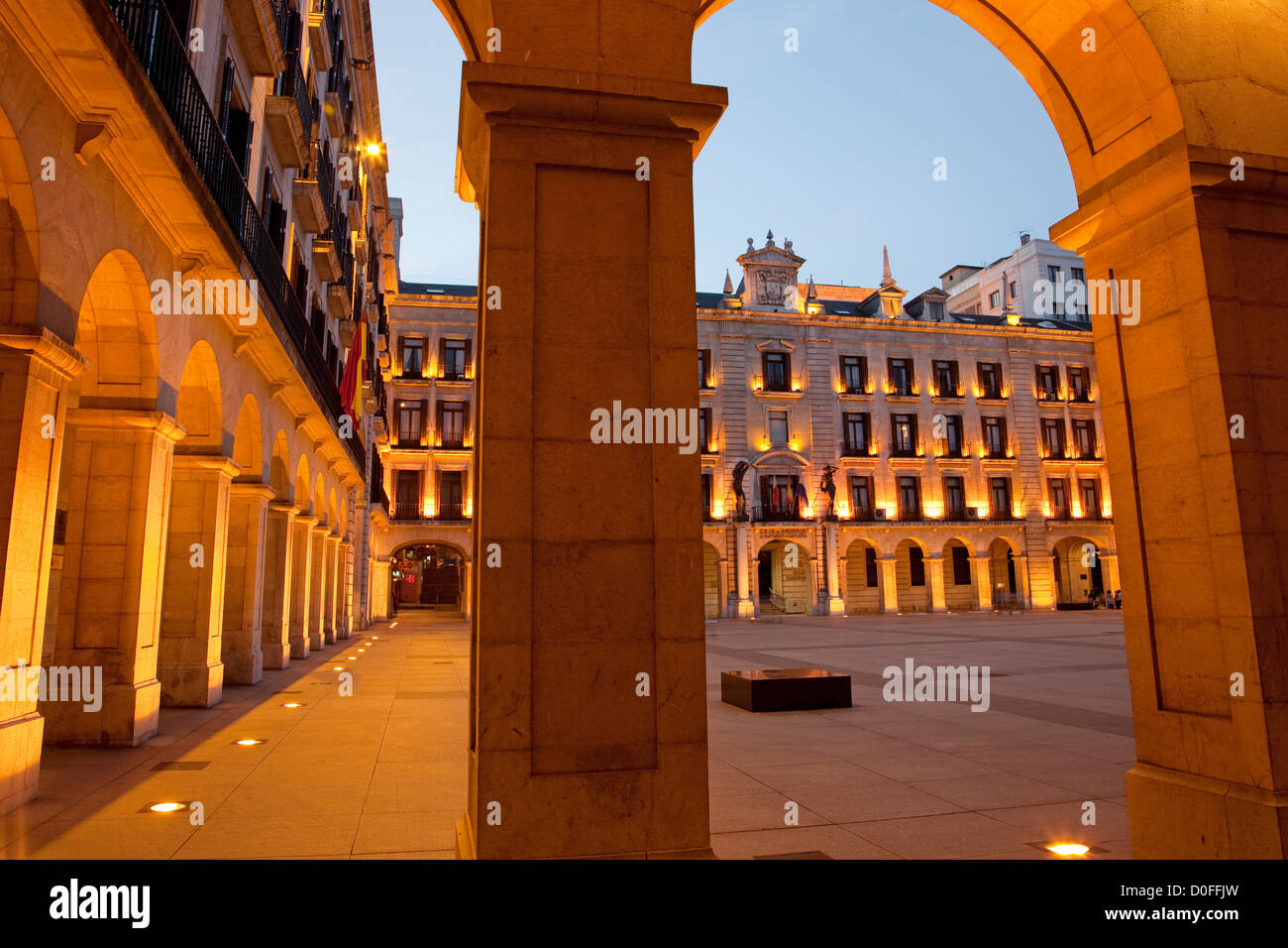 Porticada Square in the historic center of Santander Cantabria Spain ...
