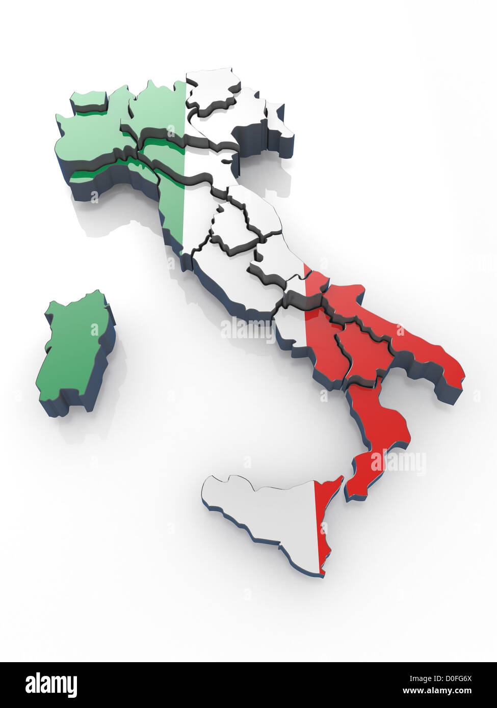 Italian flag colors on Cut Out Stock Images & Pictures - Alamy