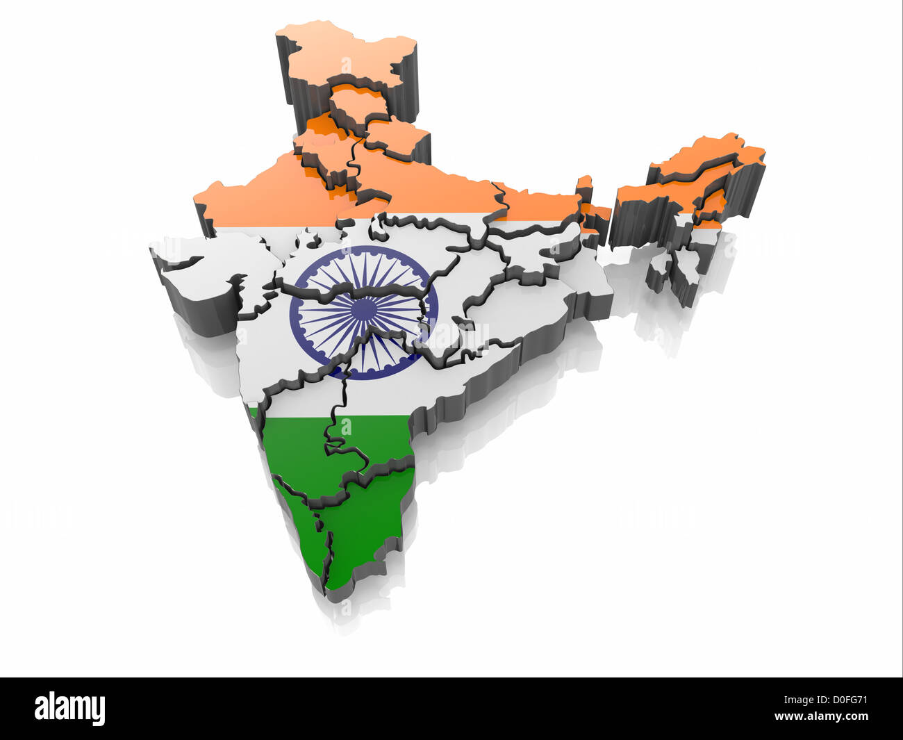Map of india regions hi-res stock photography and images - Alamy