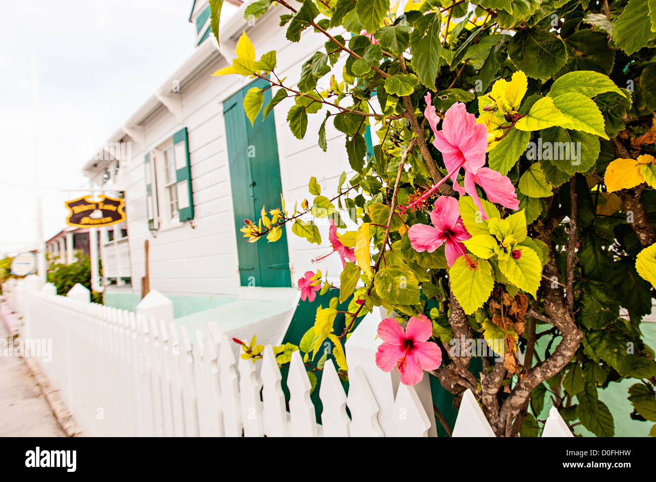 The exterior of the Albert Lowe museum on Green Turtle Cay, Bahamas ...