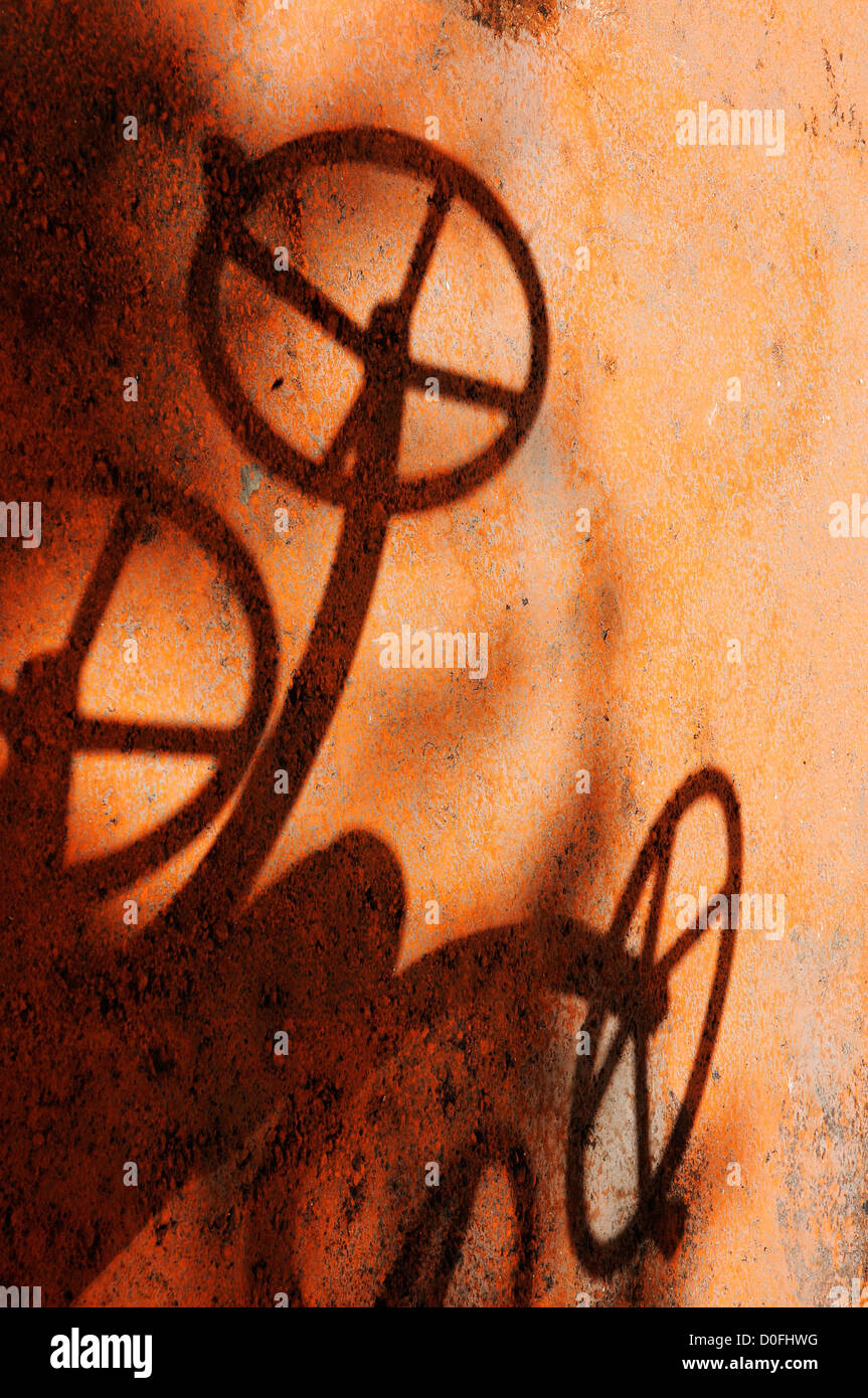 circular shadows with the floor background Stock Photo - Alamy