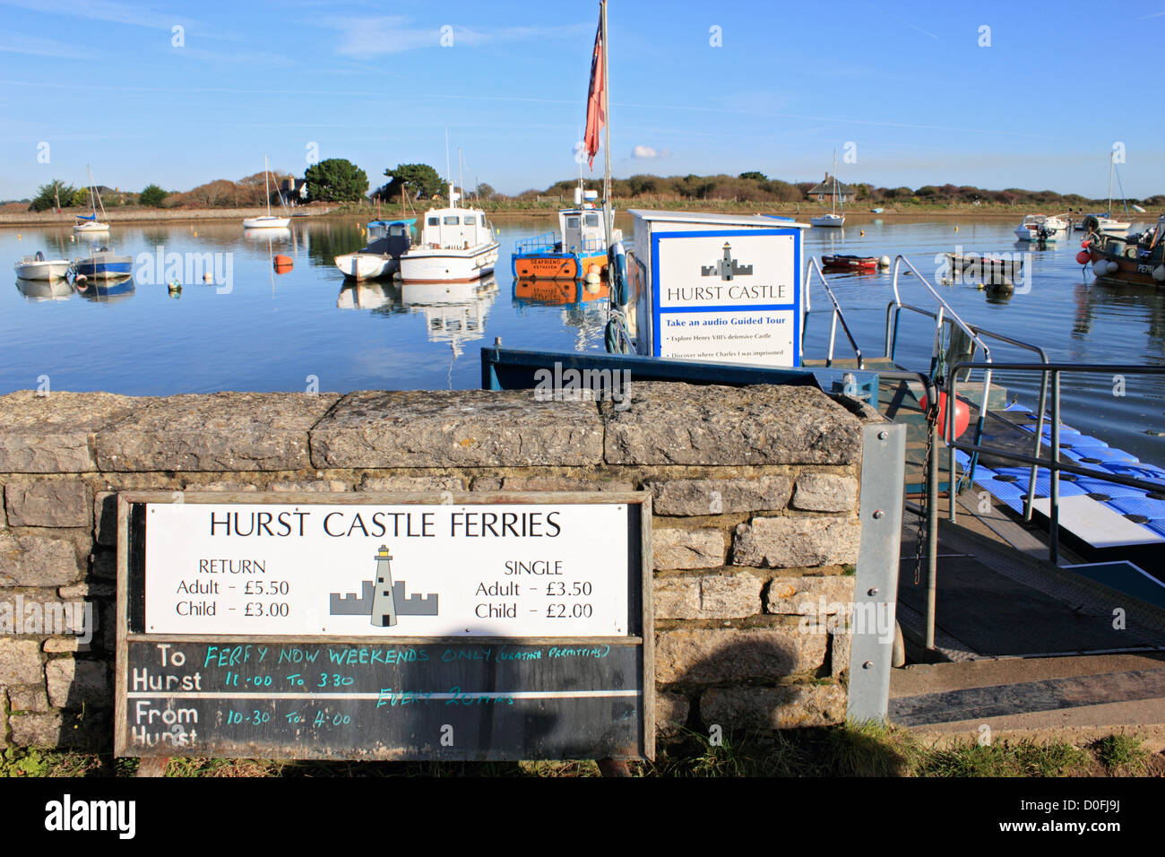 Hurst Castle Ferries Keyhaven Hampshire England UK Stock Photo - Alamy