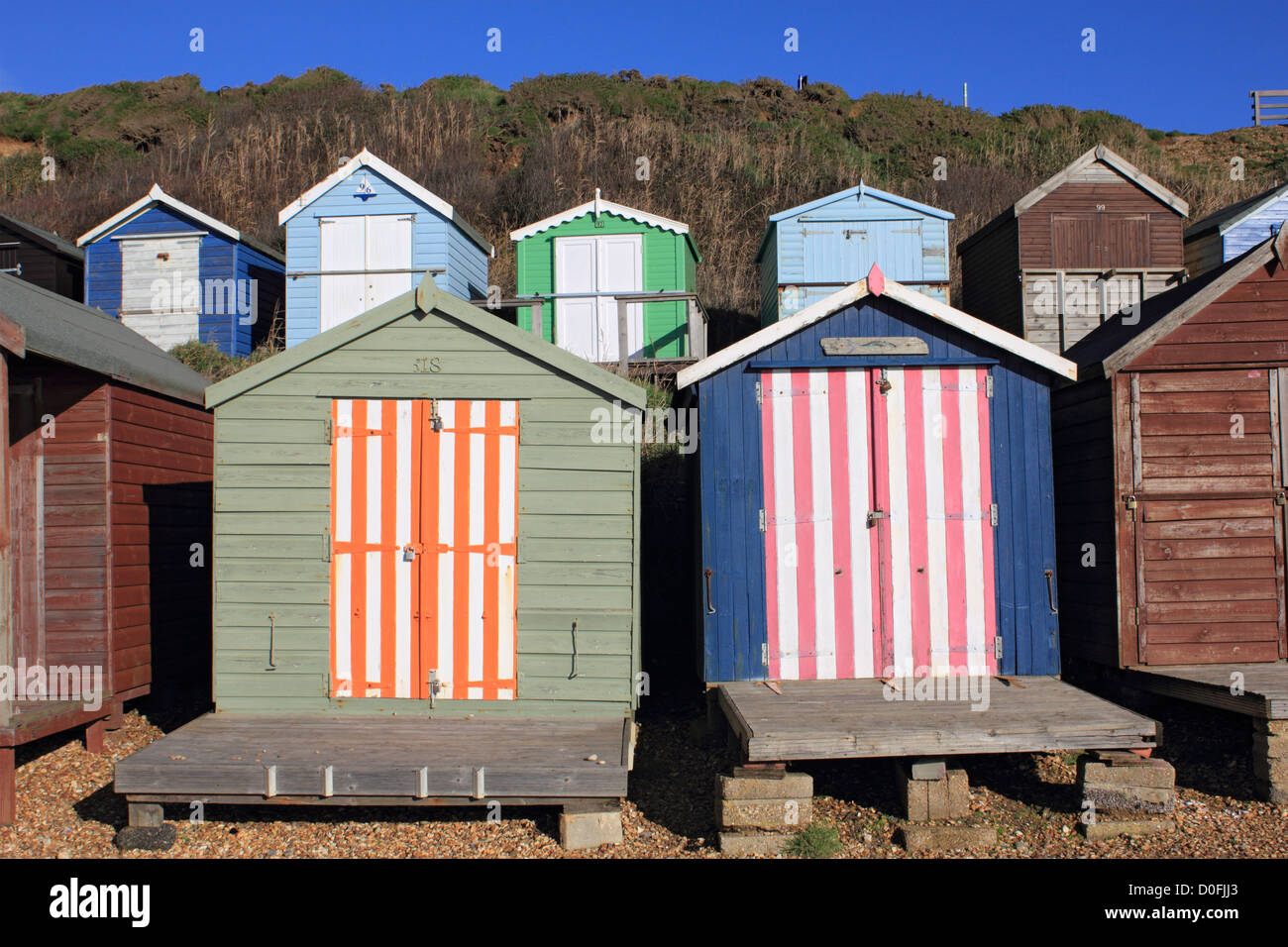 Beach huts at Milford on Sea, Hampshire England UK Stock Photo - Alamy