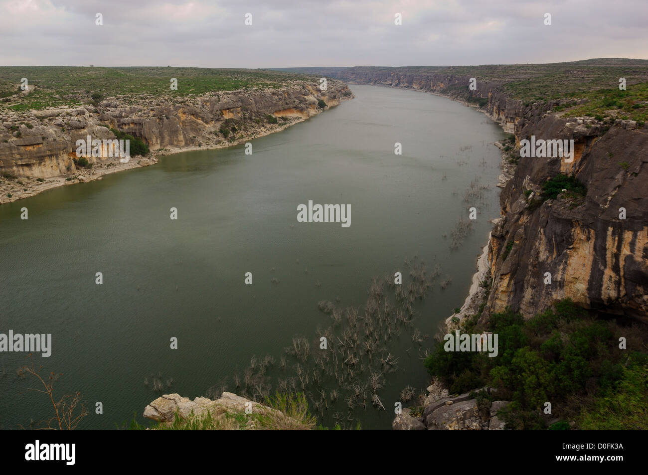 The Pecos River gorge above Lake Amistad near Del Rio Texas Stock Photo ...