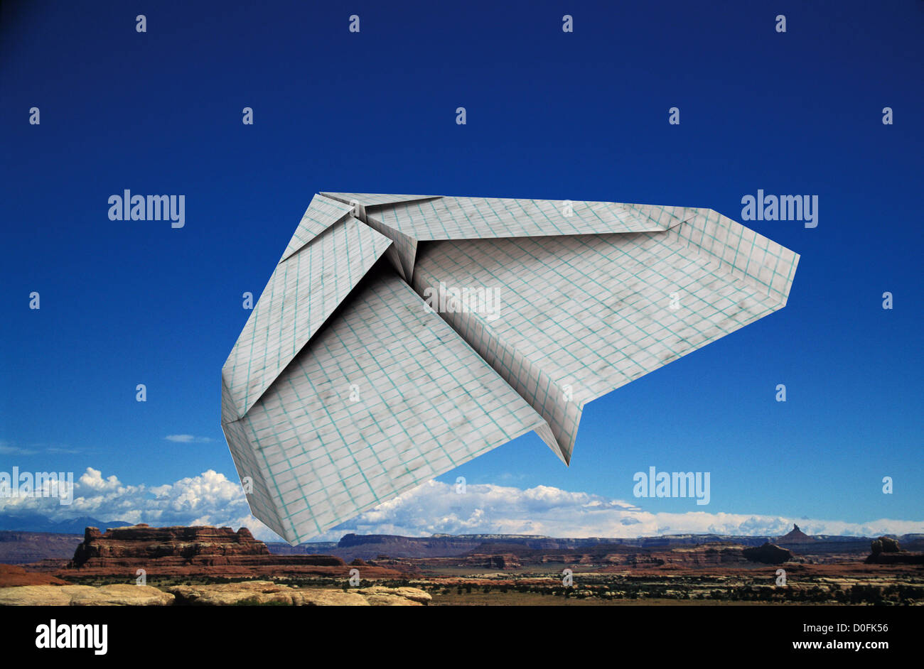 airplane paper flying in the sky Stock Photo - Alamy