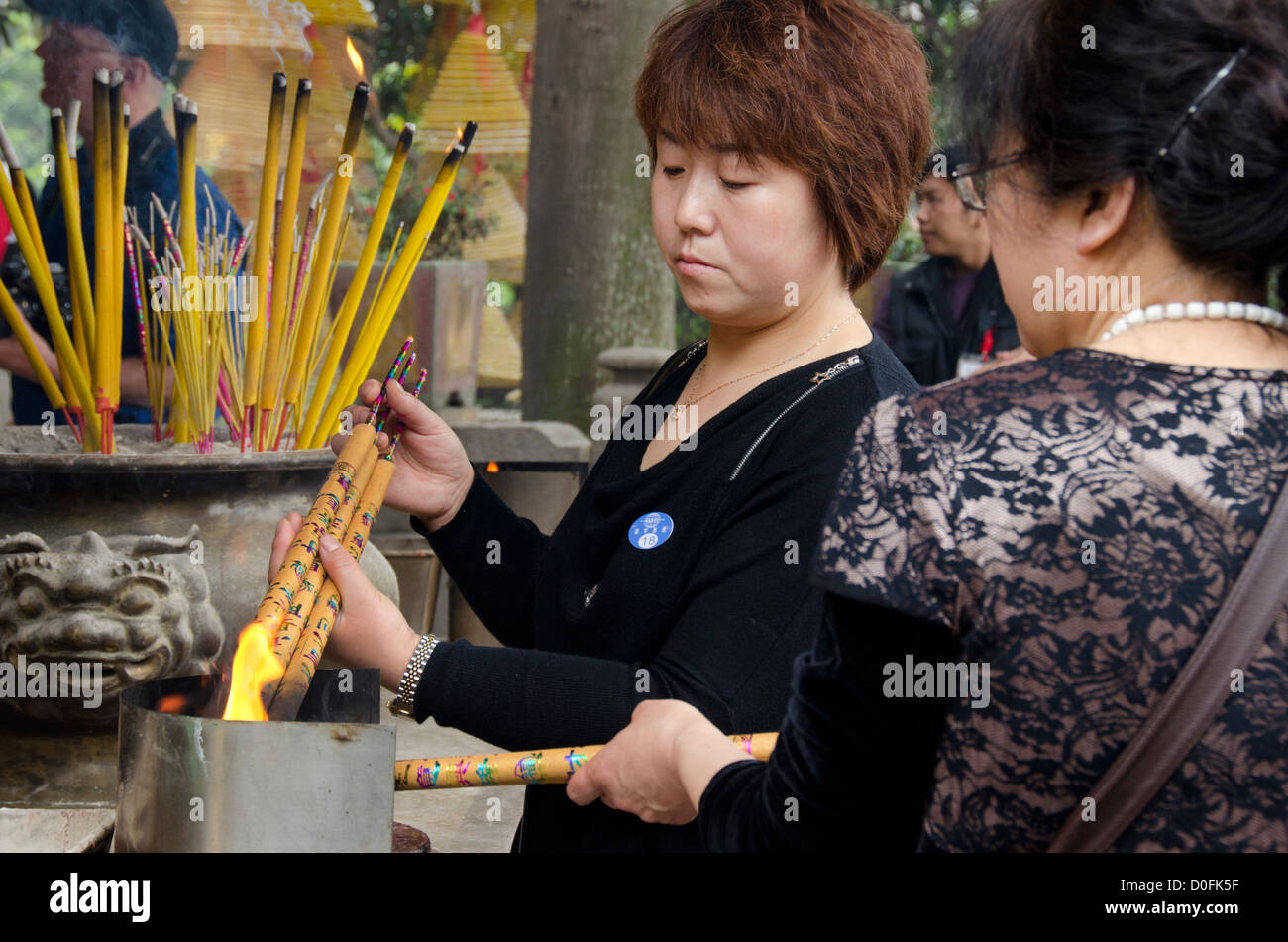 China, Macau. A-Ma Temple, the oldest temple in Macau. UNESCO Stock ...