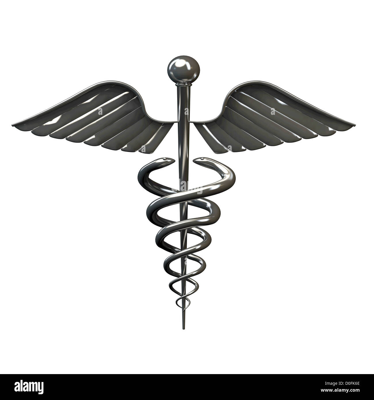 caduceus isolated on white background Stock Photo - Alamy