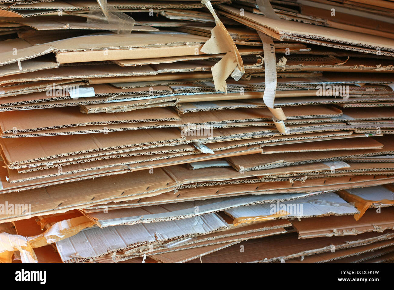 Stack of used cardboards Stock Photo - Alamy
