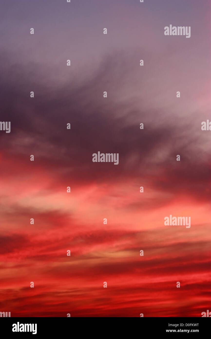 Abstract cloudy red Sunset scene background Stock Photo - Alamy