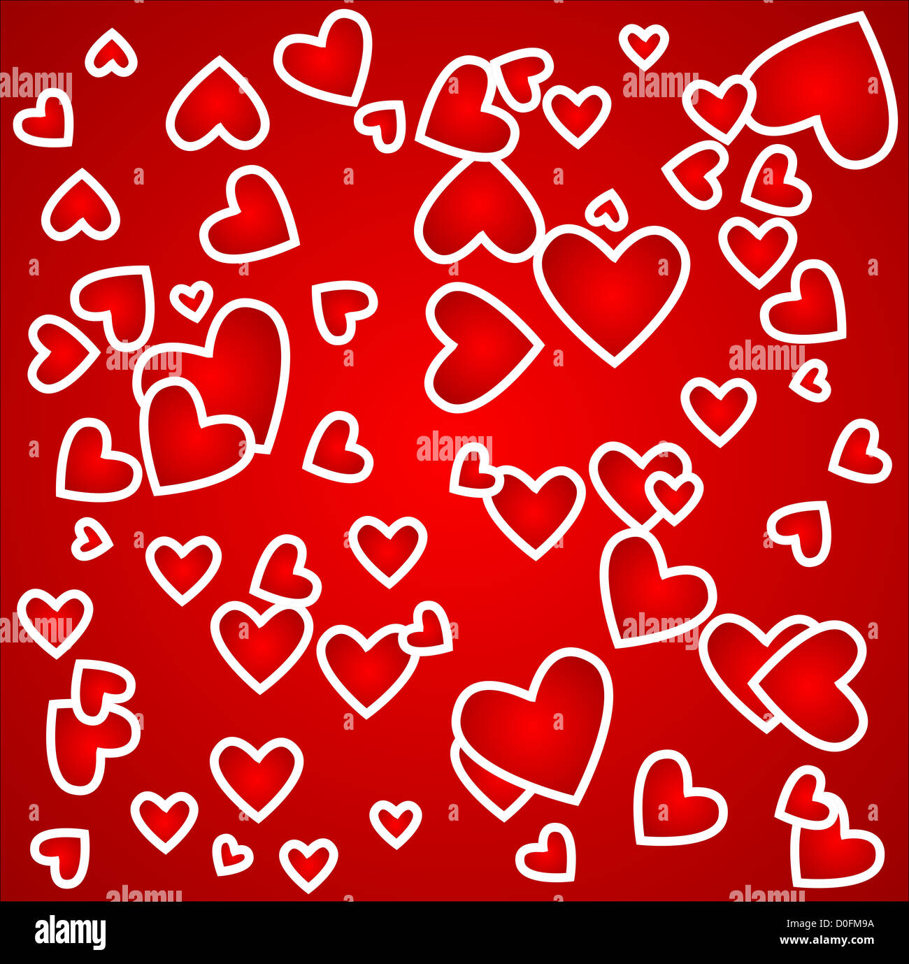 Cartoon red love hearts hi-res stock photography and images - Alamy
