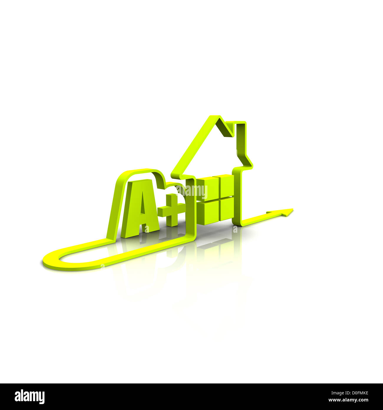a plus green energy and green house icon Stock Photo - Alamy