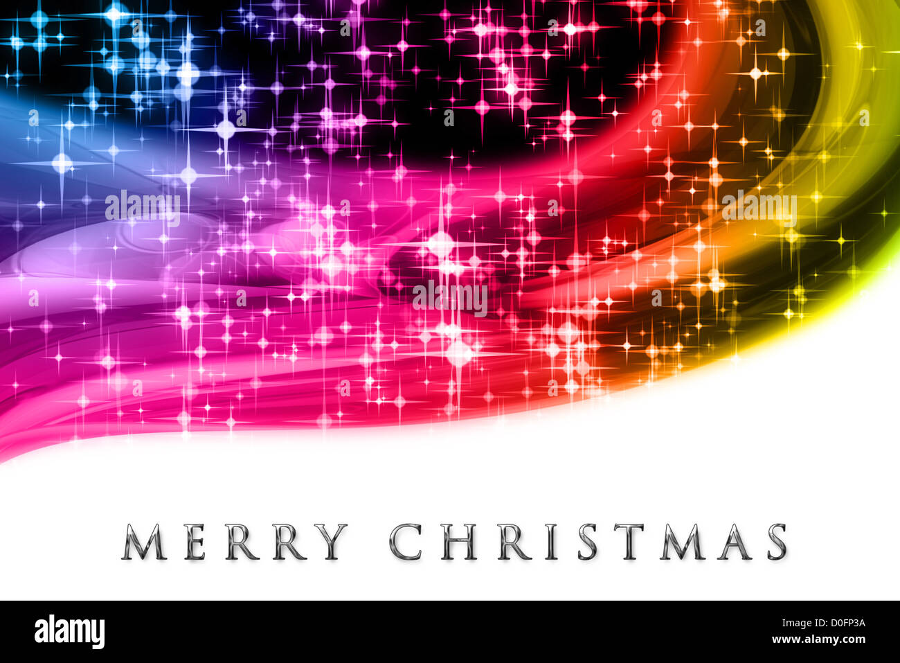 Fantastic Christmas wave design with glowing stars Stock Photo - Alamy