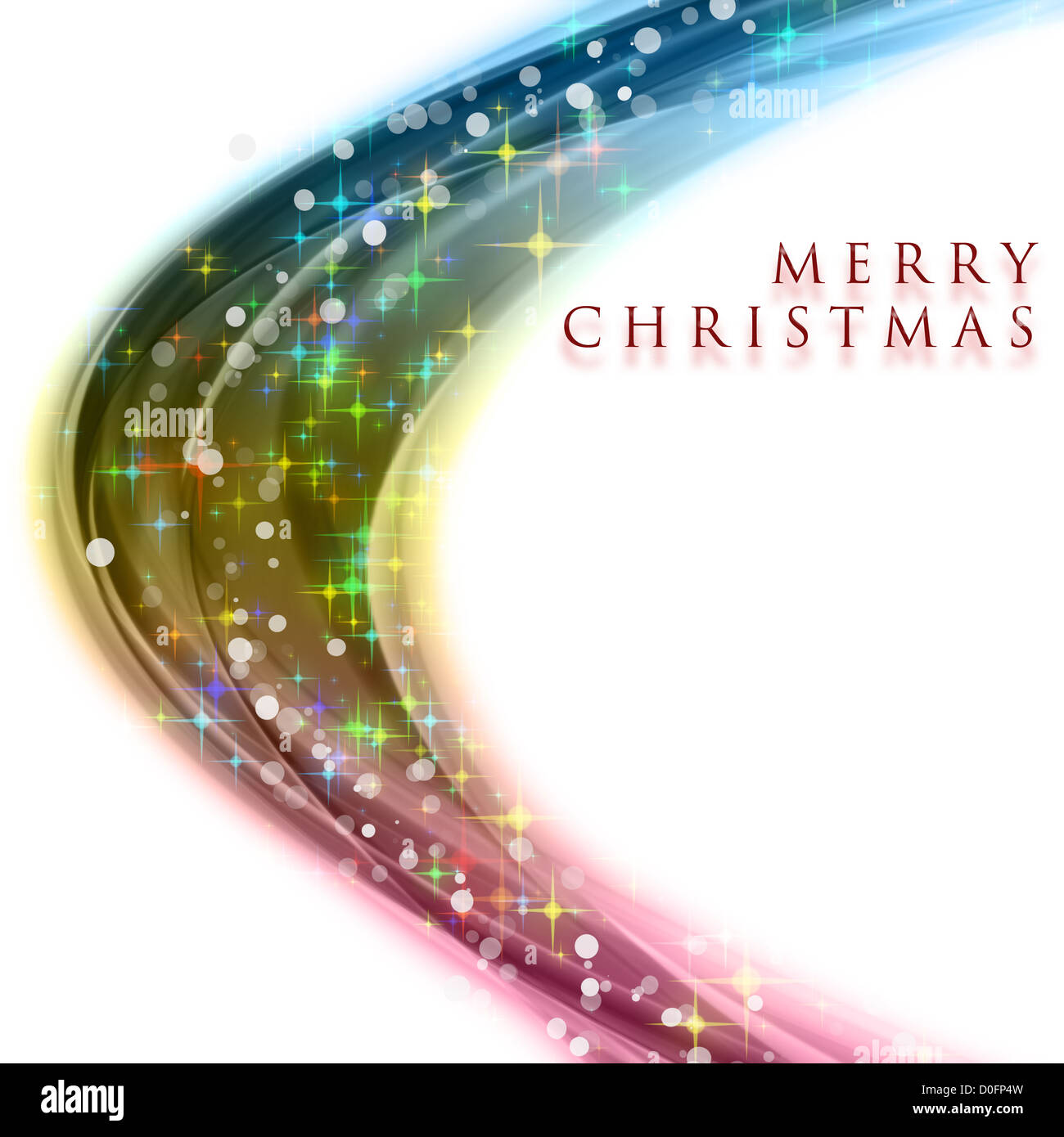 Fantastic Christmas wave design with snowflakes and glowing stars Stock ...