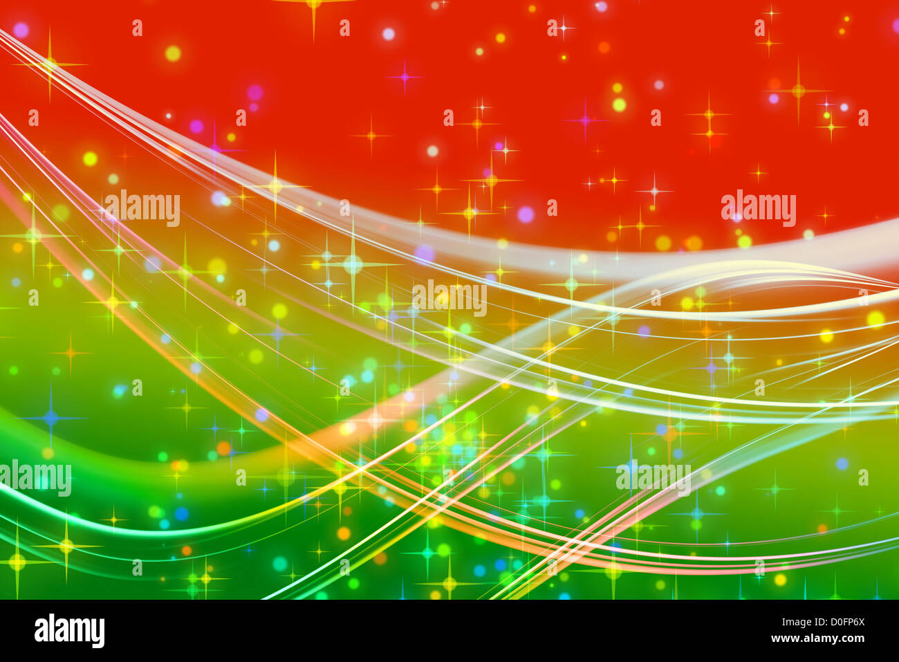 Fantastic Christmas wave design with glowing stars Stock Photo - Alamy