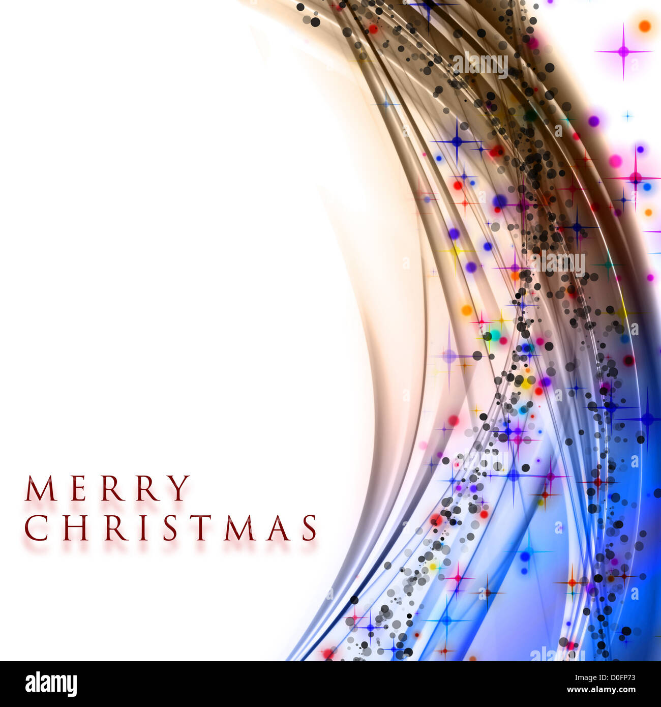 Fantastic Christmas wave design with glowing stars Stock Photo - Alamy