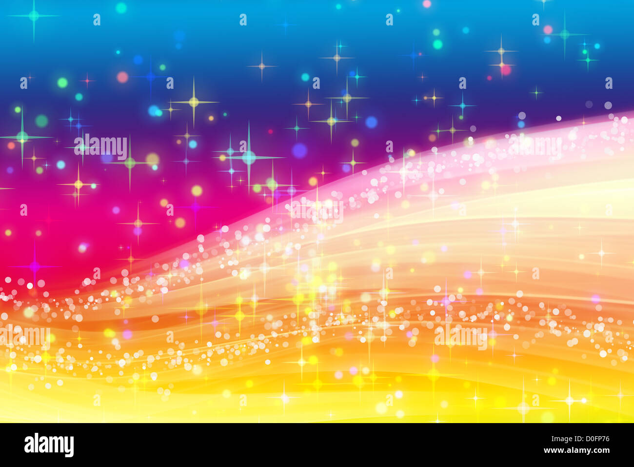 Fantastic Christmas wave design with glowing stars Stock Photo - Alamy