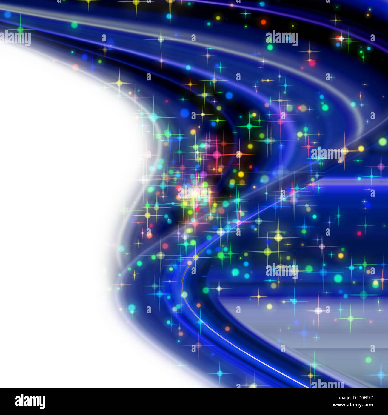 Fantastic Christmas wave design with glowing stars Stock Photo - Alamy