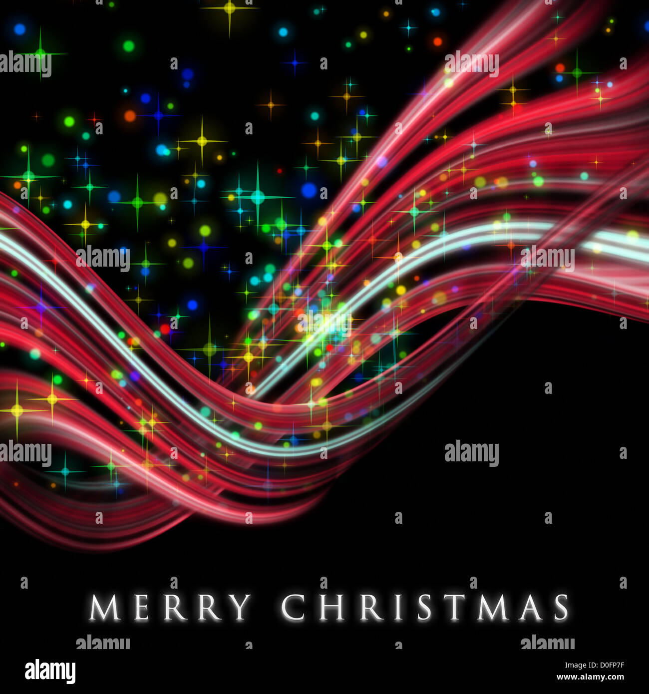 Fantastic Christmas wave design with glowing stars Stock Photo - Alamy