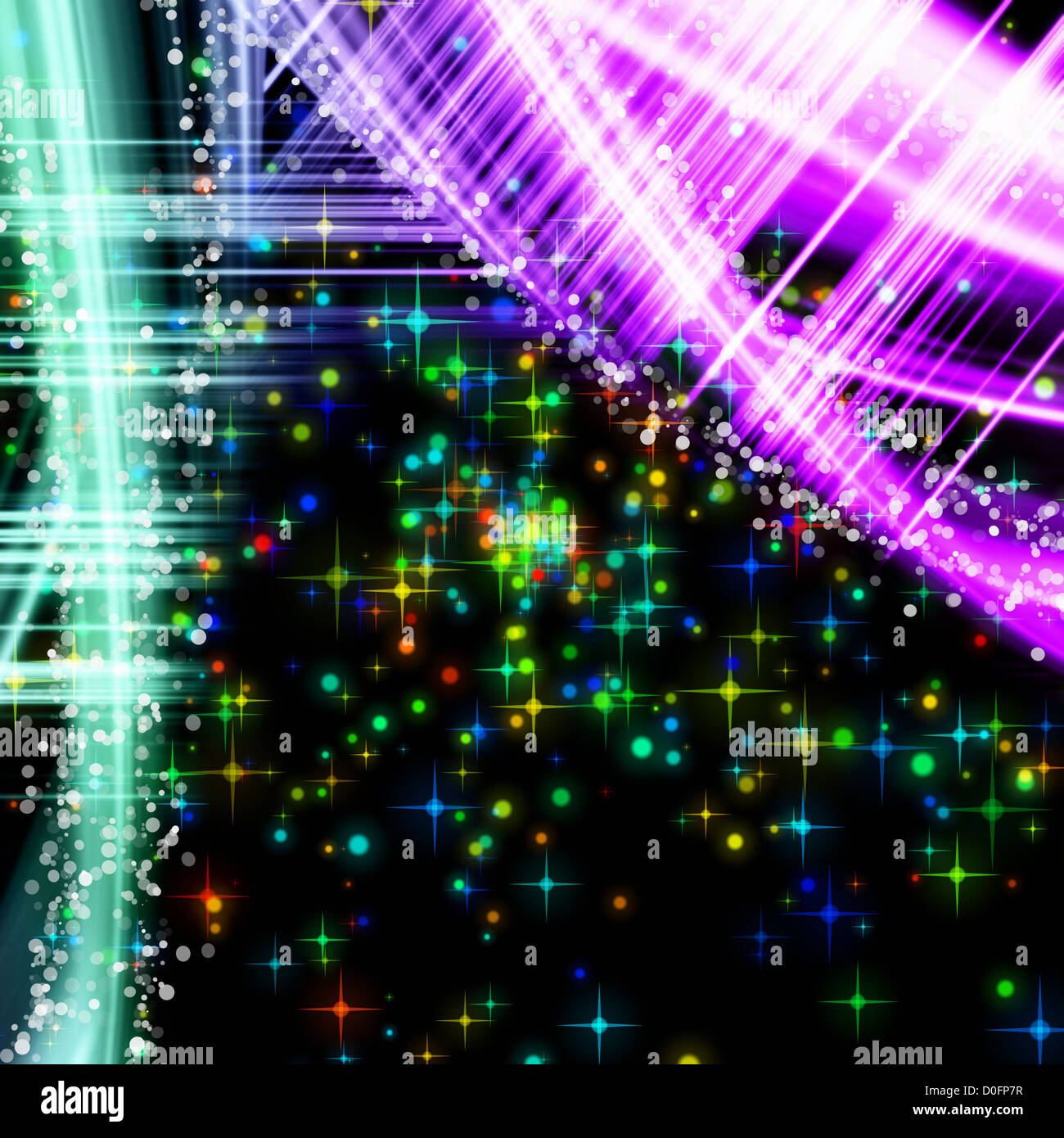 Fantastic Christmas wave design with glowing stars Stock Photo - Alamy