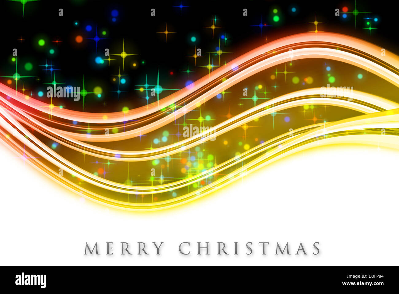 Fantastic Christmas wave design with glowing stars Stock Photo - Alamy