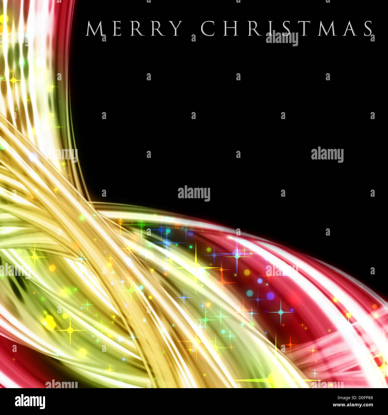Fantastic Christmas wave design with glowing stars Stock Photo - Alamy